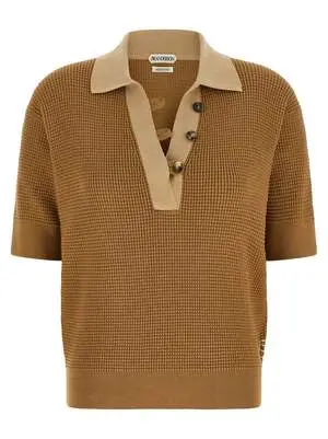 JW Anderson J.w.anderson Waffle Stitch Polo Shirt - Cream