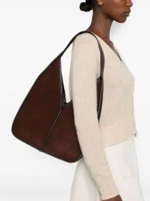 Hereu Calella Suede And Leather Hobo Bag - Multicolor