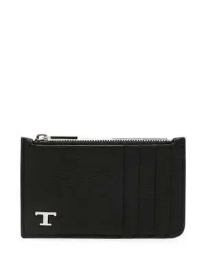 TOD'S Card Holder With Zip - Black