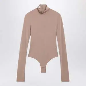 Andamane Blush Turtleneck Bodysuit In Stretch Jersey - Pink