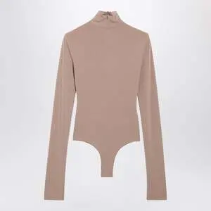 Andamane Stretch Jersey High Neck Bodysuit - Pink
