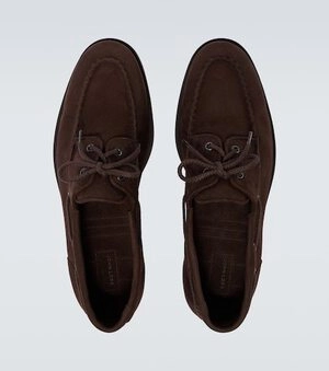 John Lobb Foil Suede Boat Shoes
