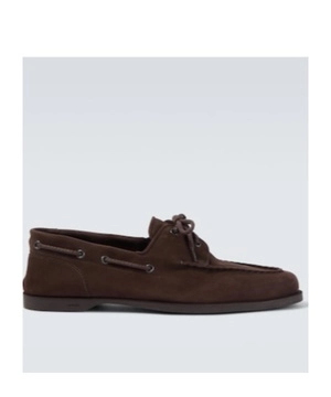 John Lobb Foil Suede Boat Shoes