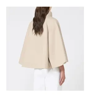 Max Mara Flared Shawl With High Neck And Raglan Sleeves