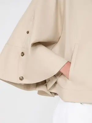 Max Mara Flared Shawl With High Neck And Raglan Sleeves