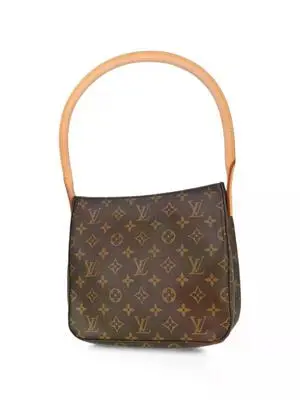 LOUIS VUITTON 2004 Monogram Looping Tote Bag - Brown