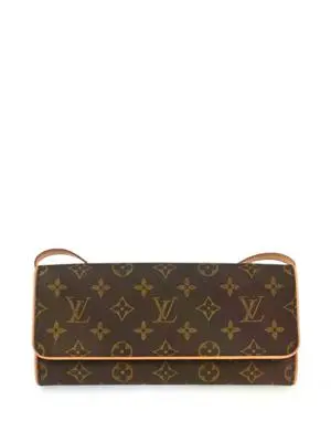 LOUIS VUITTON 2001 Gm Pochette Twin Monogram Shoulder Bag - Brown