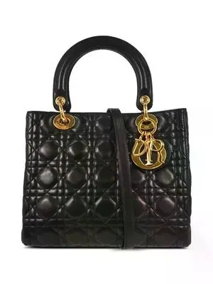 Dior 2001 Medium Lady Tote Bag - Black