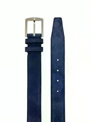 Kiton Suede Belt - Blue