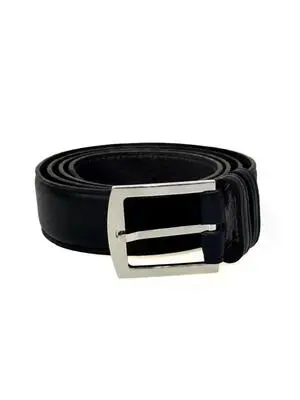 Kiton Leather Buckle-fastening Belt - Black