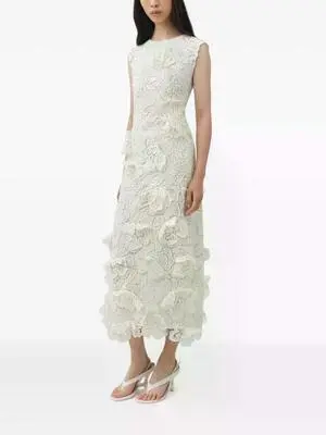 Simkhai Dahlia Floral-lace Midi Dress