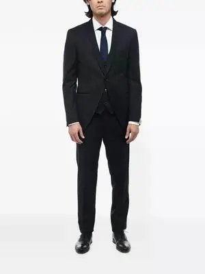 Corneliani Shawl-lapel Single-breasted Suit Jacket - Blue