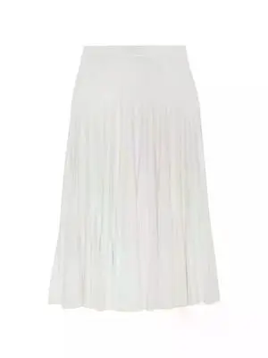 Simkhai Margoux Pleated Knit Midi Skirt - White