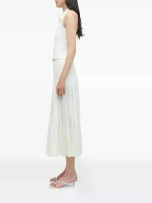 Simkhai Margoux Pleated Knit Midi Skirt