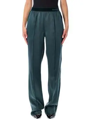 TOM FORD TOM FORD Silk Satin Pajama Pants Teal Green
