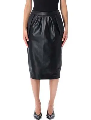 Stella McCartney Vegan Leather Midi Skirt