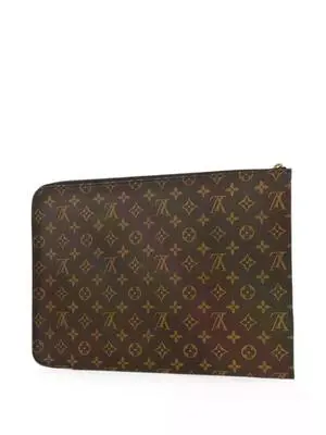 LOUIS VUITTON 2003 Monogram Laptop Bag - Brown
