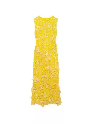 Simkhai Dahlia Lace Midi Dress - Yellow