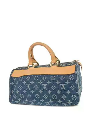 LOUIS VUITTON Monogram Denim Neo Speedy Handbag - Blue