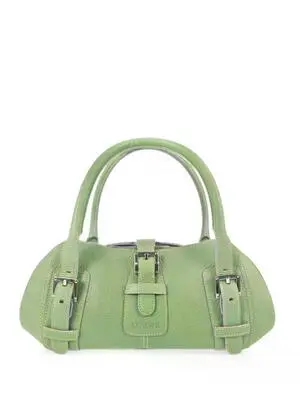 Loewe Logo-detail Leather Tote Bag - Green