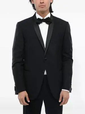 Corneliani Academy Shawl-collar Wool Jacket - Blue