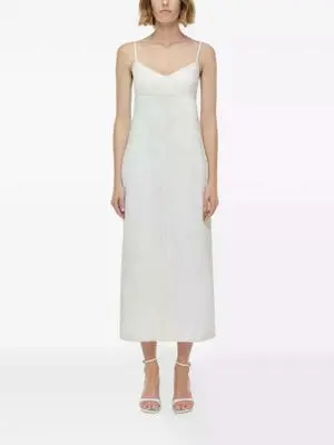 Simkhai Leah Crinkled-effect Backless Midi Dress