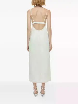 Simkhai Leah Crinkled-effect Backless Midi Dress