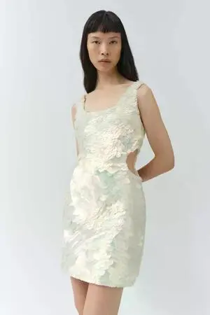 Simkhai Emilie Sequin-embellished Cutout Mini Dress