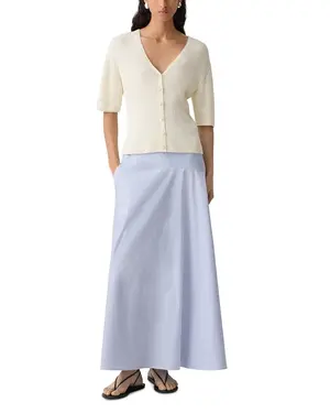 Theory Shaped Short Sleeve Cardigan