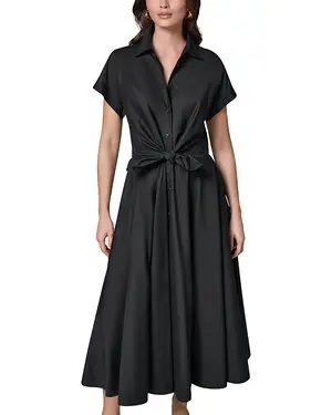 DONNA KARAN WEEKEND Donna Karan Maxi Shirt Dress - Black