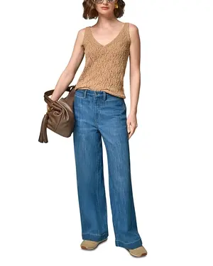 DONNA KARAN WEEKEND V-neck Sweater - Fawn