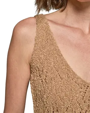 DONNA KARAN WEEKEND V-neck Sweater - Fawn