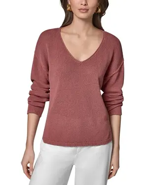 DONNA KARAN WEEKEND Donna Karan V Neck Sweater
