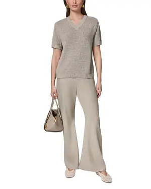 DONNA KARAN WEEKEND Donna Karan Easy V-neck Sweater - Sandstone Multi