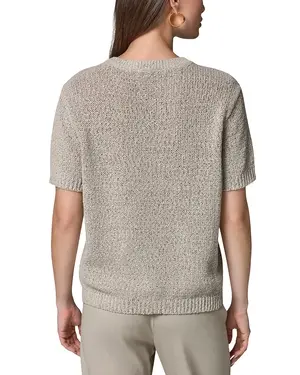 DONNA KARAN WEEKEND Donna Karan Easy V-neck Sweater - Sandstone Multi