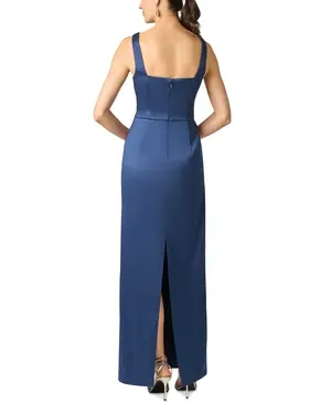 Aidan Mattox Stretch Mikado Long Dress