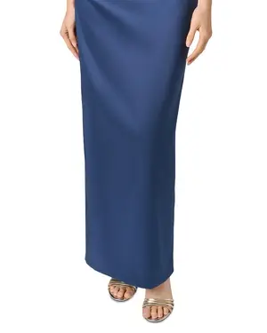 Aidan Mattox Stretch Mikado Long Dress