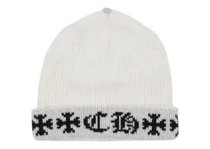 Chrome Hearts Big Daddy Cashmere Beanie - White