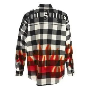 Palm Angels Fw22 Burning Logo Overshirt 'black Red