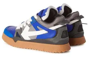 Off-White Sponge Mid-top Sneakers 'blue White Grey Tan