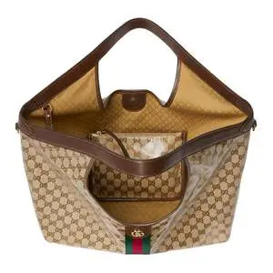 Gucci Giglio Large Tote Bag - Sand/dark Brown