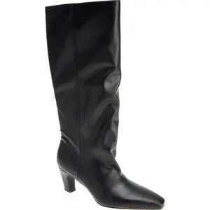 Bcbgmaxazria Xana Knee-high Slouchy Boot With Pointed Toe And Slanted Heel - Black