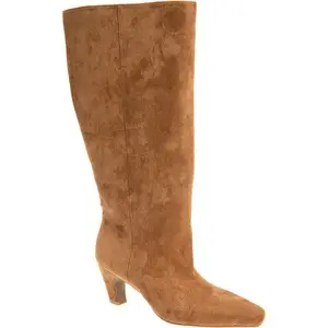 Bcbgmaxazria Xana Knee-high Slouchy Boot With Pointed Toe And Slanted Heel - Tan