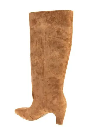 Bcbgmaxazria Xana Knee-high Slouchy Boot With Pointed Toe And Slanted Heel - Tan