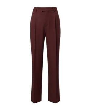 Brunello Cucinelli Monili Virgin Wool Straight Pants - Red