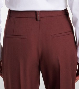 Brunello Cucinelli Monili Virgin Wool Straight Pants
