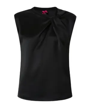 Pinko Sleeveless Satin Blouse - Black
