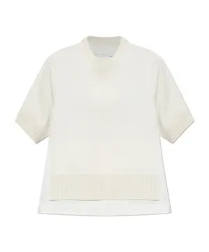 Sacai Short-sleeved T-shirt - Cream