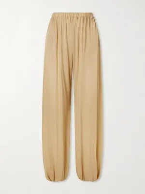 Aflalo Lolana Satin-jersey Balloon Pants - Neutrals