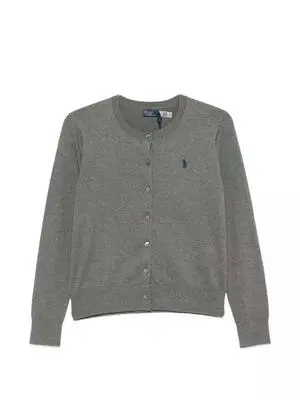 Polo Ralph Lauren Logo-embroidered Button-front Cardigan - Grey